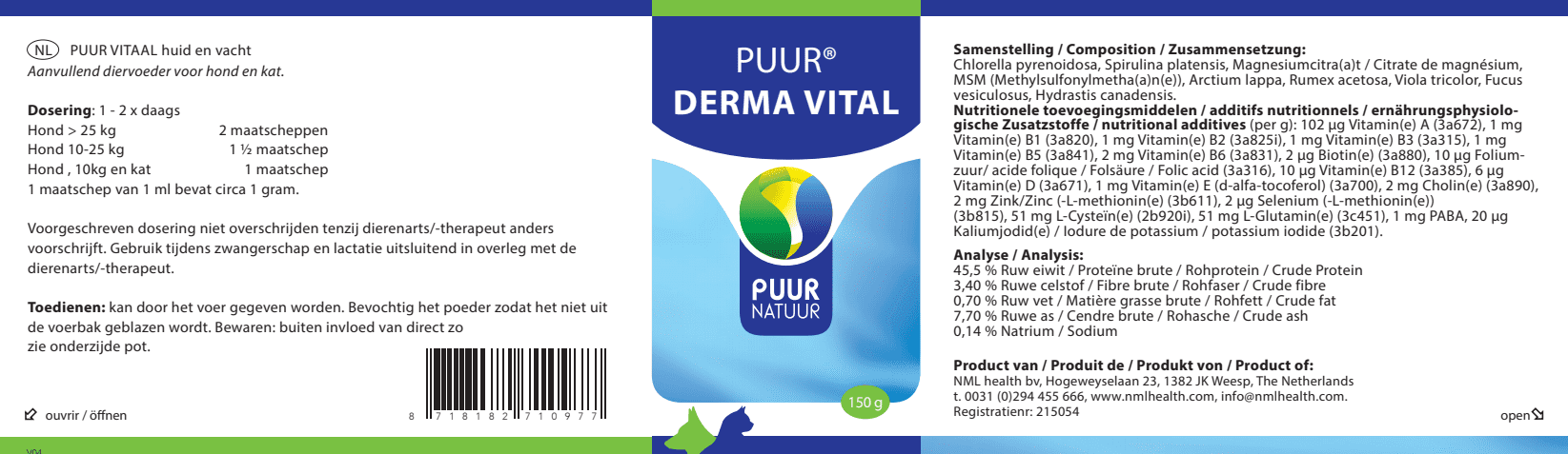 PUUR Derma Vital (vitaal huid) | PUURnatuur.nl
